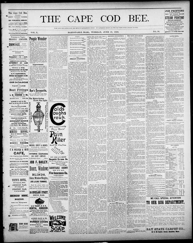 The Cape Cod Bee. June 17, 1890 - Digital Commonwealth