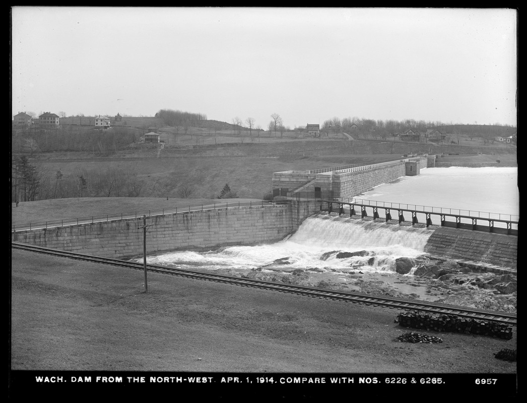 Wachusett Department, Wachusett Dam, from the northwest (compare with ...