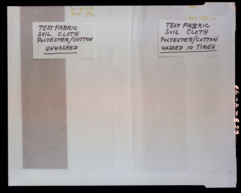 Test fabric, soil cloth, polyester/cotton, unwashed; test fabric, soil ...