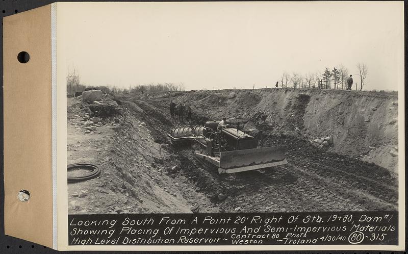 Contract No. 80, High Level Distribution Reservoir, Weston, looking ...