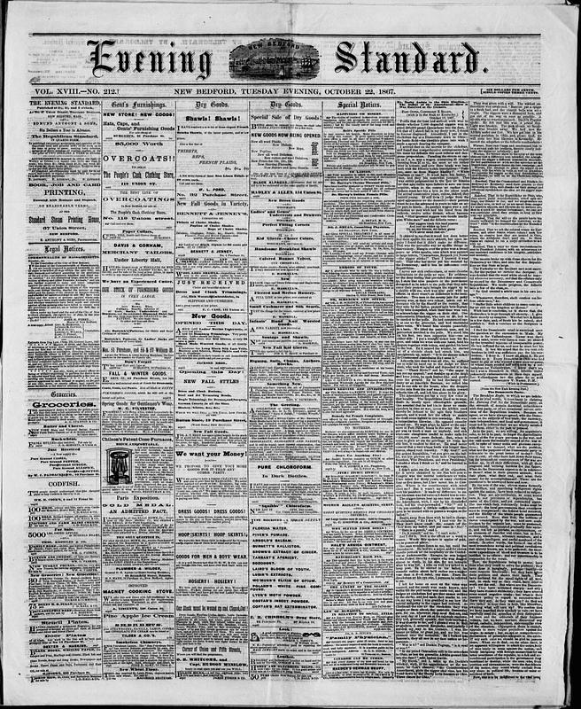 Evening Standard. October 22, 1867 - Digital Commonwealth