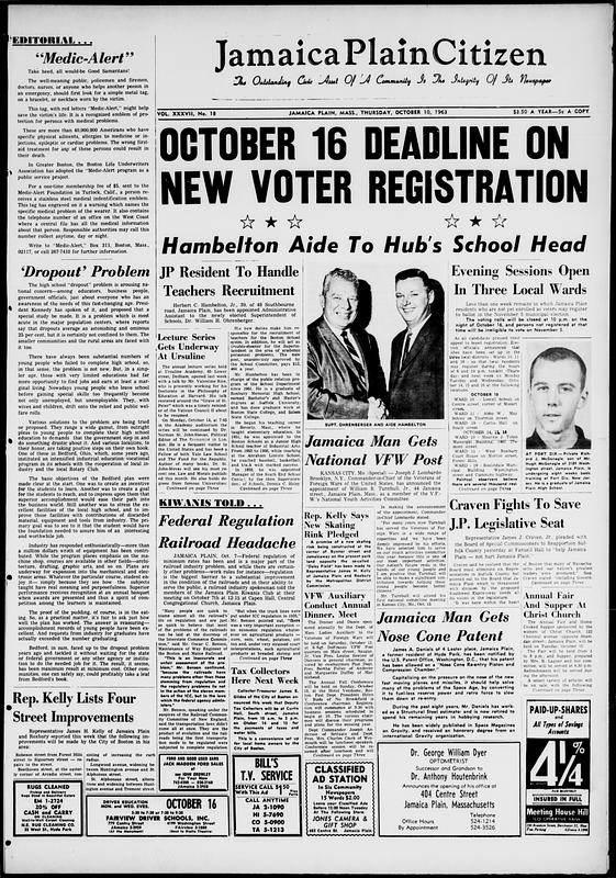 The Jamaica Plain Citizen. October 10, 1963 - Digital Commonwealth
