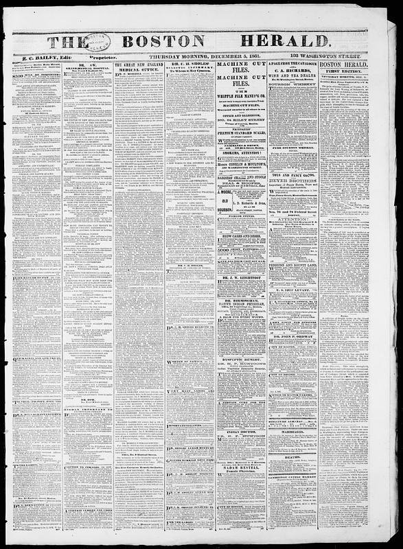 The Boston Herald. December 05, 1861 - Digital Commonwealth