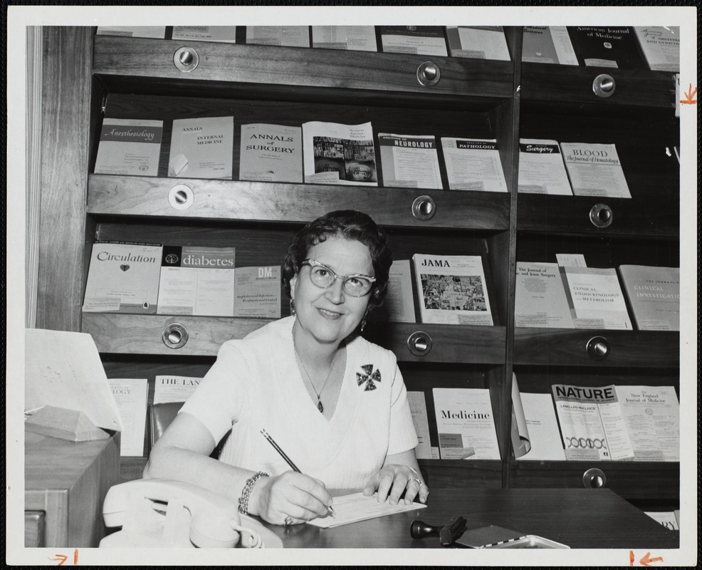 Librarian in Faulkner Hospital Ingersoll Bowditch Medical Library ...
