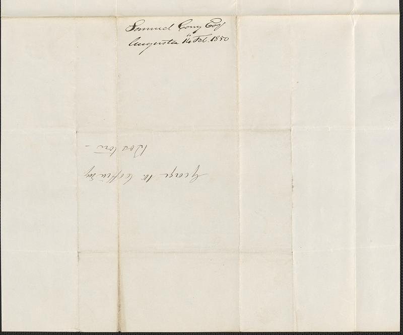 Samuel Cony to George Coffin, 14 February 1850 - Digital Commonwealth