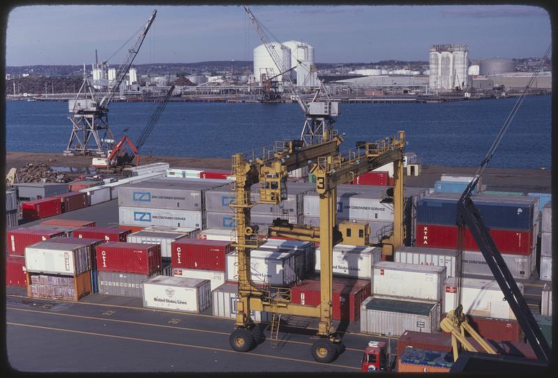 Boston, J. F. Moran Terminal, container shipping - Digital Commonwealth