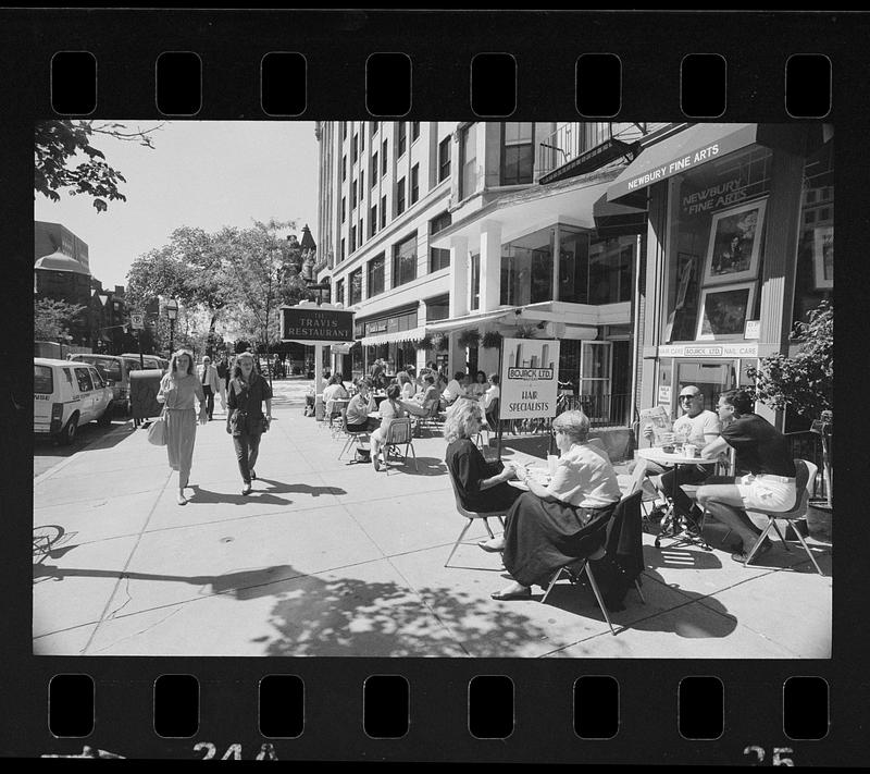 Summer shopping in Back Bay, Newbury Street, downtown Boston - Digital ...