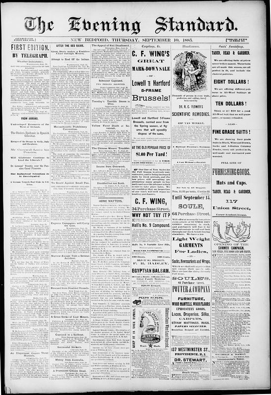 Evening Standard. September 10, 1885 - Digital Commonwealth