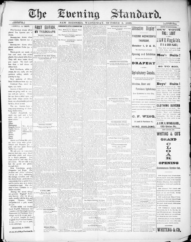 Evening Standard. October 02, 1889 - Digital Commonwealth