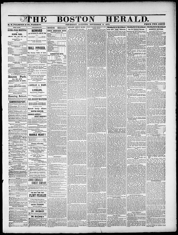 The Boston Herald. November 06, 1873 - Digital Commonwealth