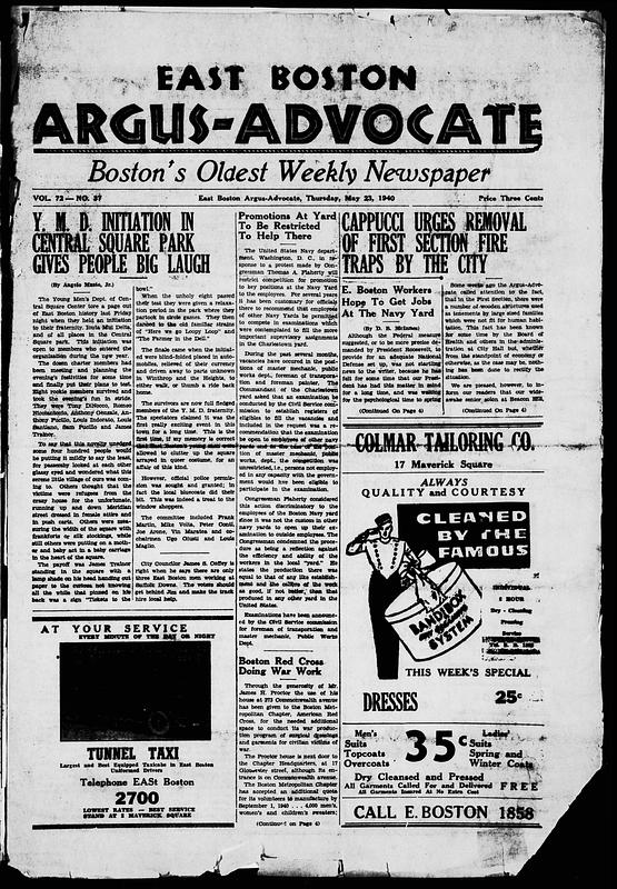 East Boston Argus-Advocate - Digital Commonwealth
