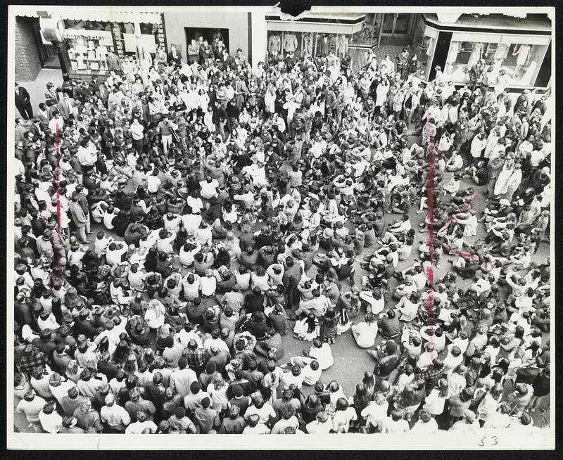 Brockton Student Protest in front of draft headquarters on Main street ...