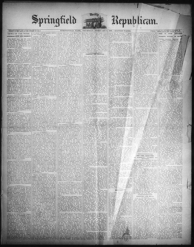 Springfield Weekly Republican - Digital Commonwealth