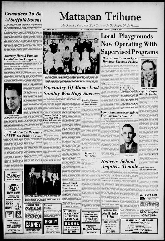 Mattapan Tribune. July 10, 1958 - Digital Commonwealth