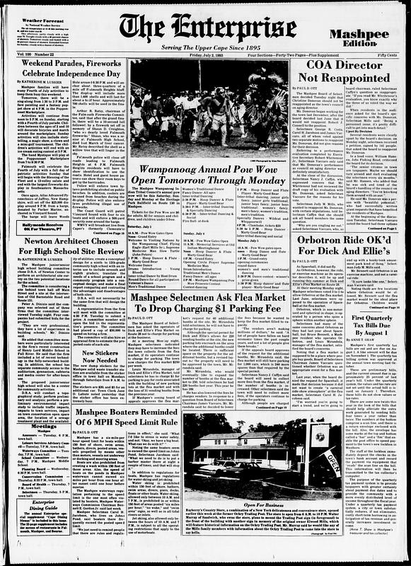 The Mashpee Enterprise. July 02, 1993 - Digital Commonwealth