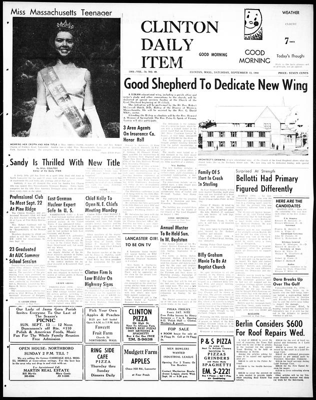 Clinton Daily Item. September 12, 1964 - Digital Commonwealth