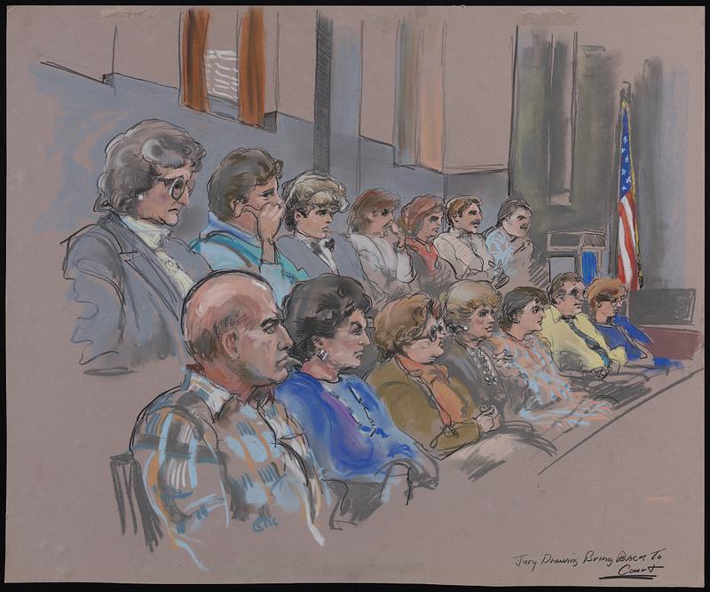 Jury drawing, bring back to court - Digital Commonwealth