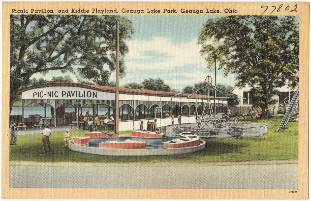 Picnic Pavilion and Kiddie Playland, Geauga Lake Park, Geauga Lake ...