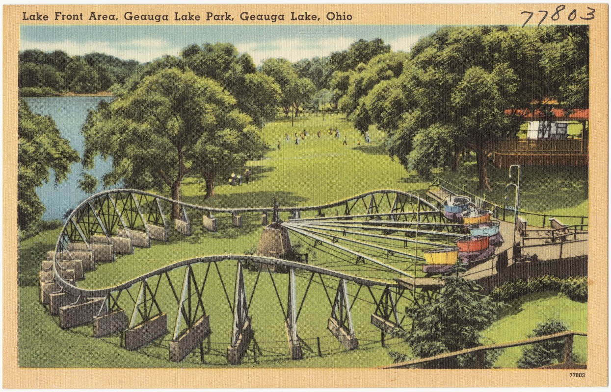 Lake front area, Geauga Lake Park, Geauga Lake, Ohio - Digital Commonwealth