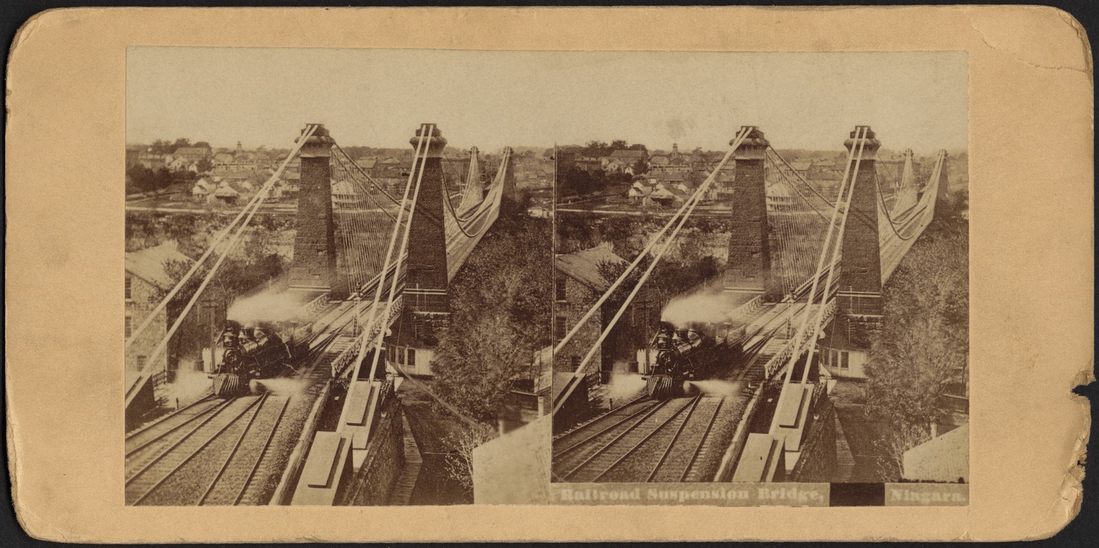 Railroad suspension bridge, Niagara - Digital Commonwealth