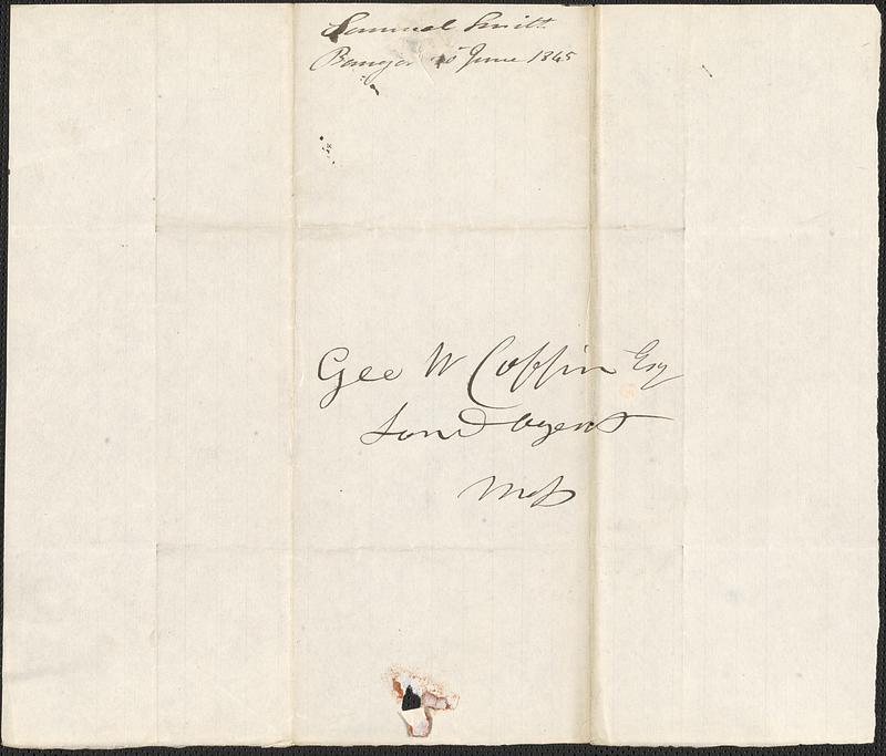 Samuel Smith to George Coffin, 30 June 1845 - Digital Commonwealth