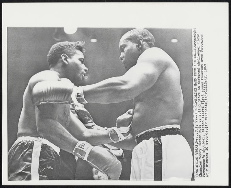 The Consoling Hand From Liston--Heavyweight Champion Sonny Liston puts ...