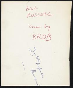 Bill Russell drawn by BROB - Digital Commonwealth