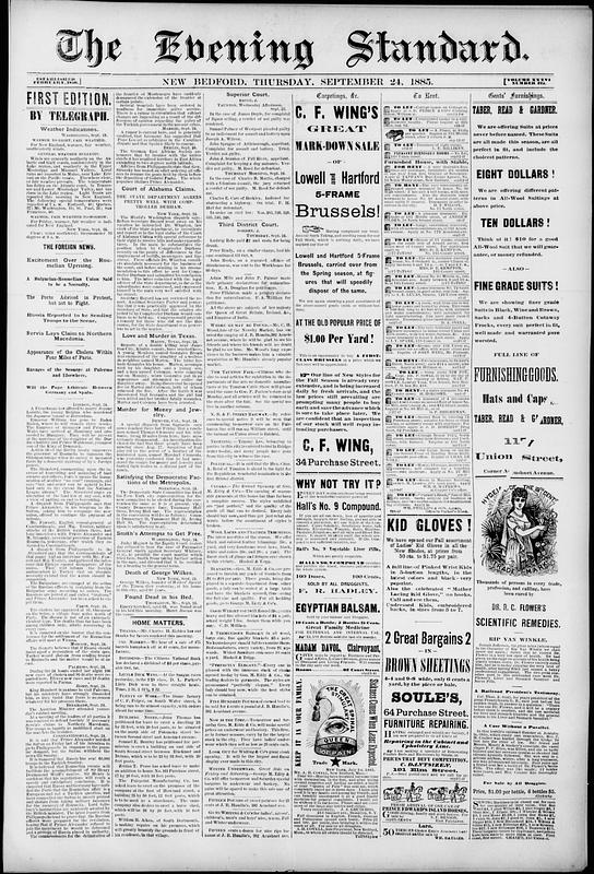 Evening Standard. September 24, 1885 - Digital Commonwealth