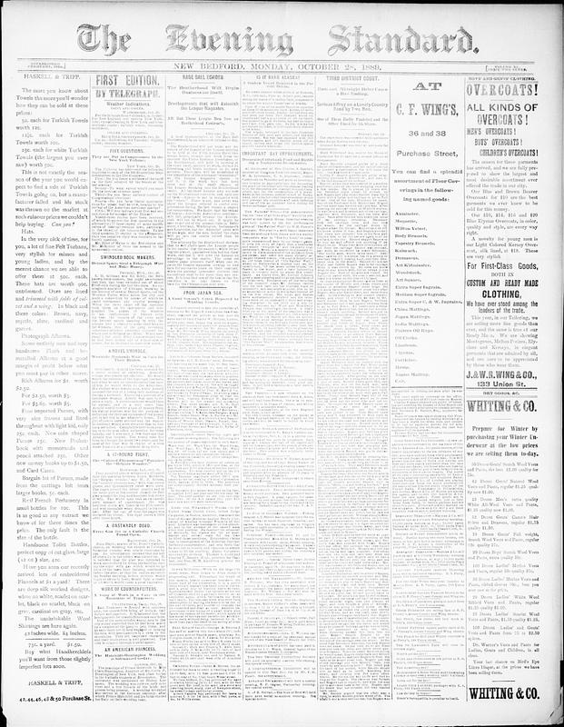 Evening Standard. October 28, 1889 - Digital Commonwealth