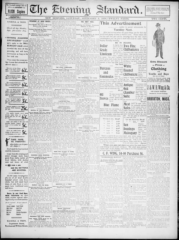 Evening Standard. September 03, 1898 - Digital Commonwealth