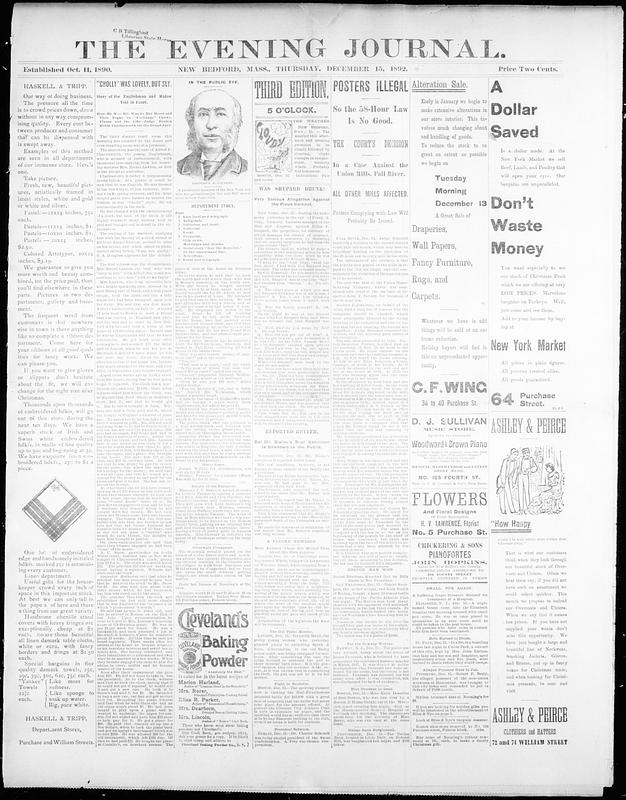 The Evening Journal. December 15, 1892 - Digital Commonwealth
