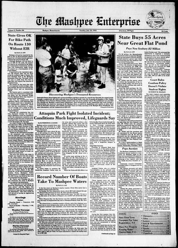 The Mashpee Enterprise. July 18, 1995 - Digital Commonwealth
