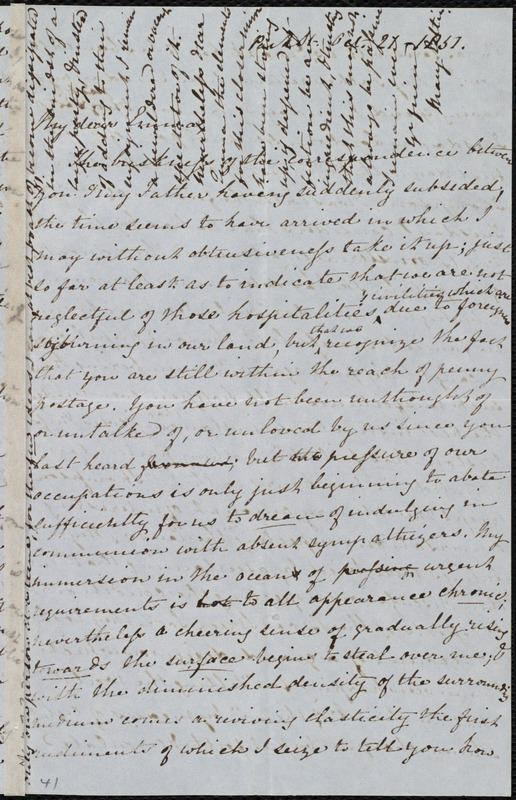 Letter from Mary Anne Estlin, Park St[reet], [Bristol, England], to ...