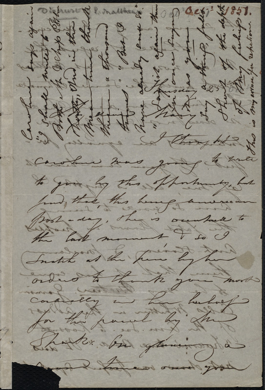 Letter from Maria Weston Chapman to Mary Anne Estlin, Thursday, 25th ...
