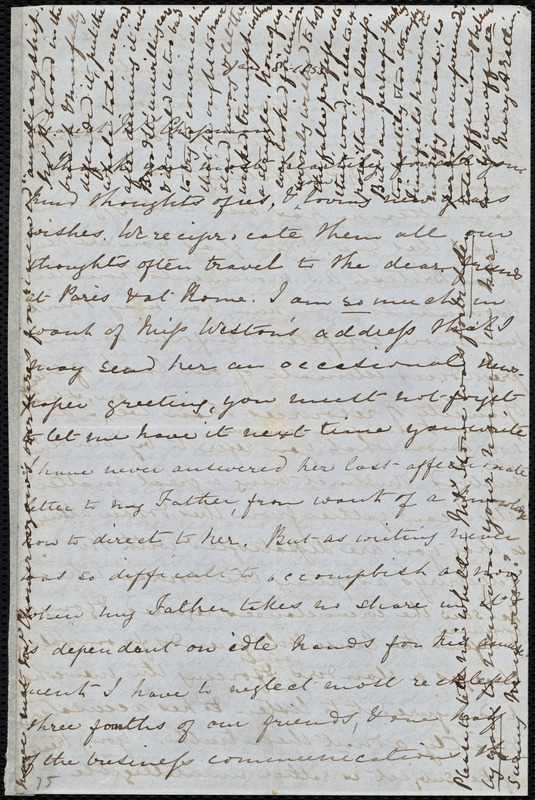 Letter from Mary Anne Estlin to Maria Weston Chapman, Jan. 8, 1853 ...