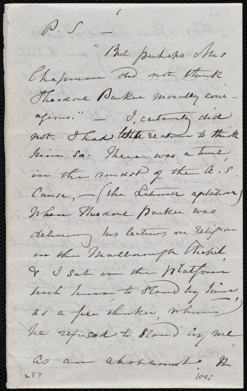 Partial letter from Maria Weston Chapman - Digital Commonwealth