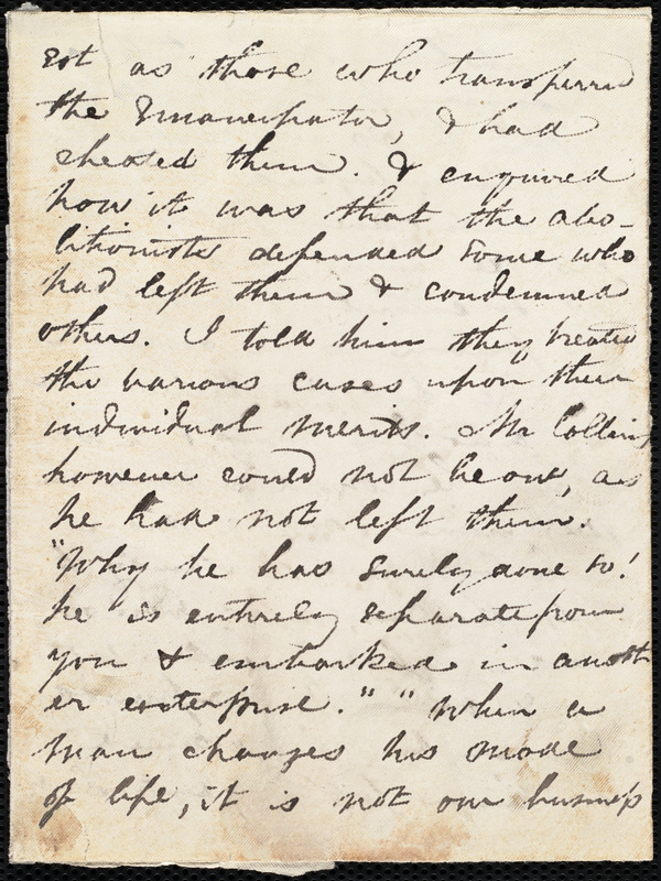 Partial letter from Maria Weston Chapman, [1844?] - Digital Commonwealth