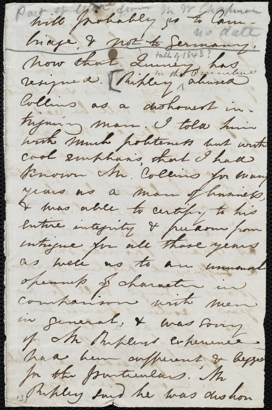 Fragment of letter from Maria Weston Chapman, [1848?] - Digital ...