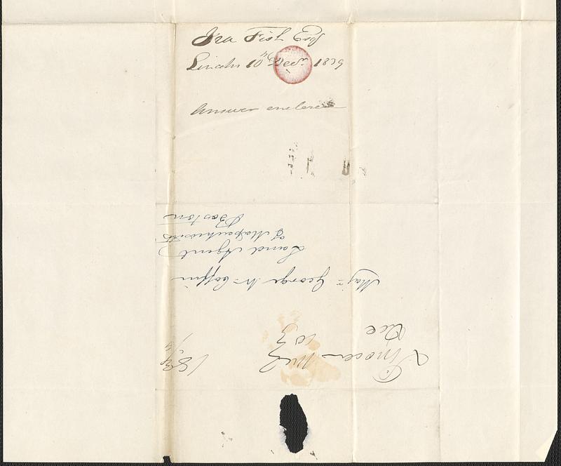 Ira Fish to George Coffin, 10 December 1839 - Digital Commonwealth