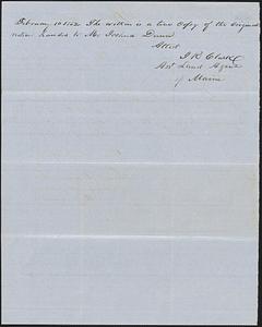 Samuel Warner to Joshua Dunn, 4 February 1852 - Digital Commonwealth