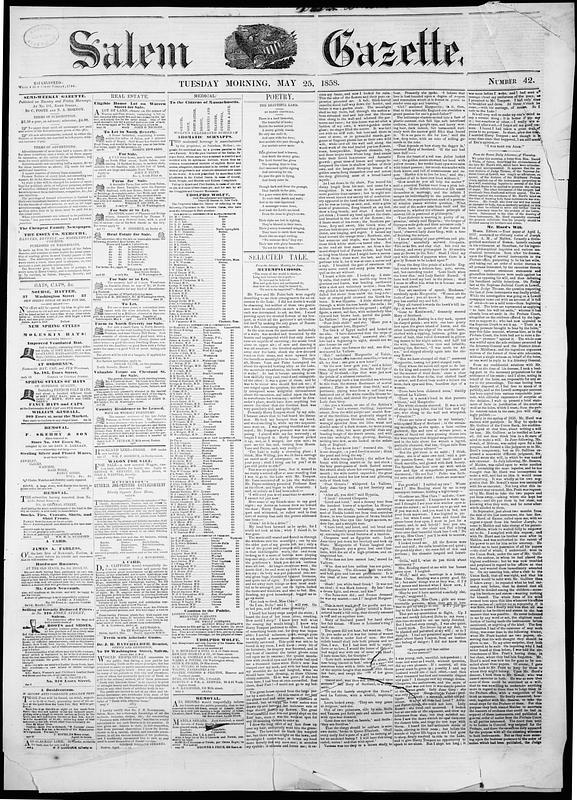 The Salem Gazette. May 25, 1858 - Digital Commonwealth