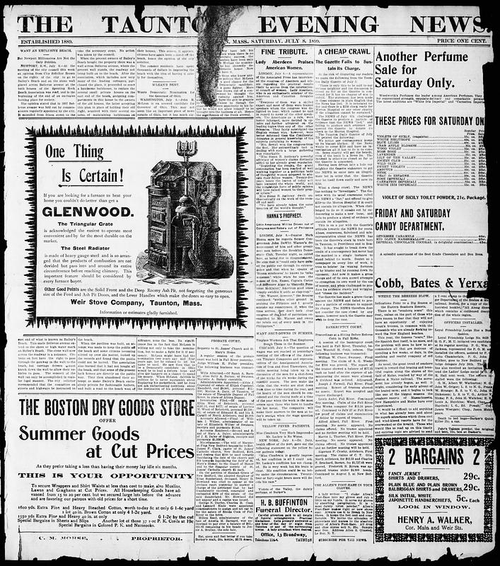 The Taunton Evening News. July 08, 1899 - Digital Commonwealth