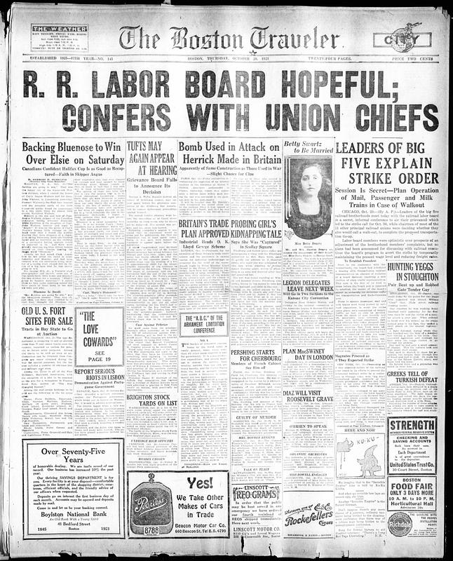 The Boston Traveler. October 20, 1921 - Digital Commonwealth