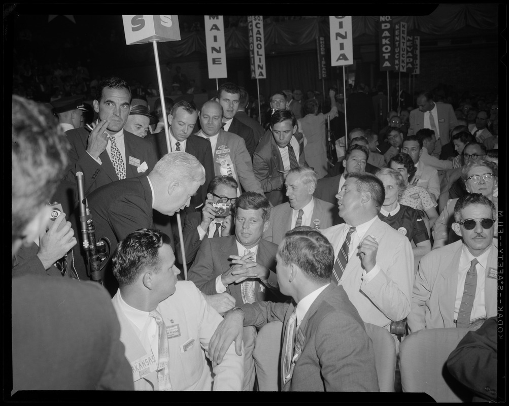 JFK on the convention floor - Digital Commonwealth