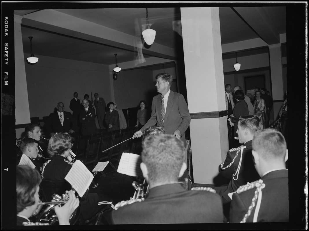 JFK tries his hand at conducting in Hull - Digital Commonwealth