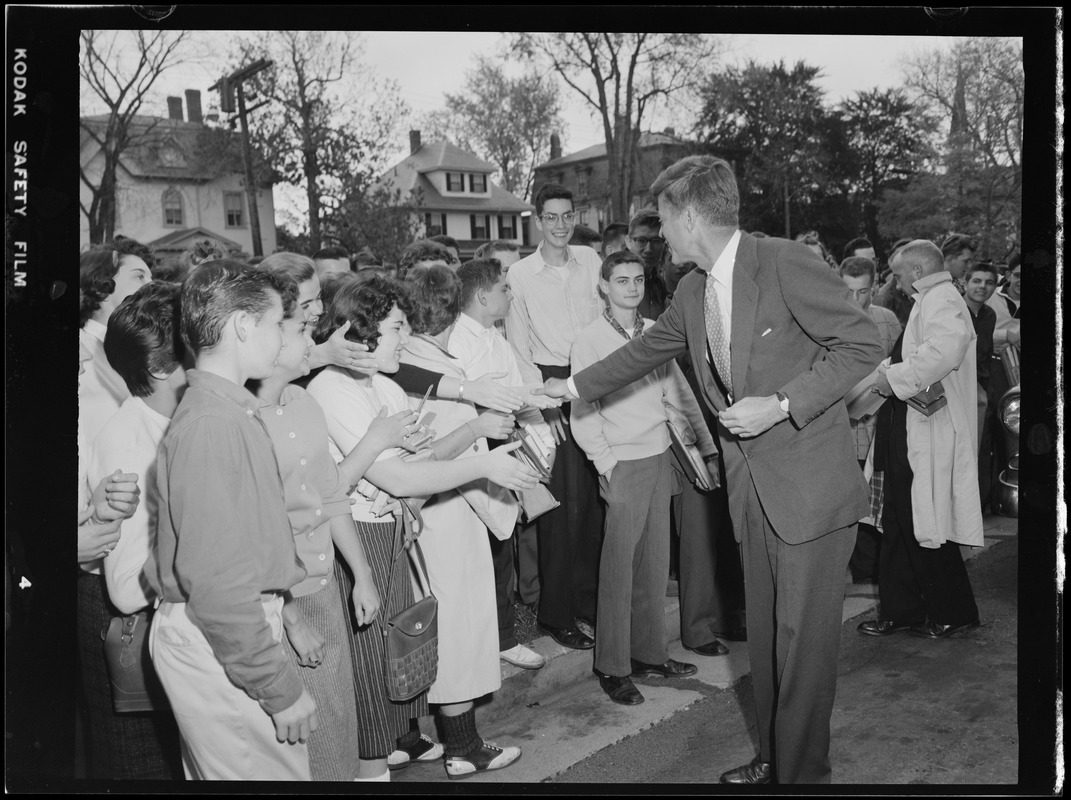 JFK visits schools during Senate campaign vs. Lodge - Digital Commonwealth