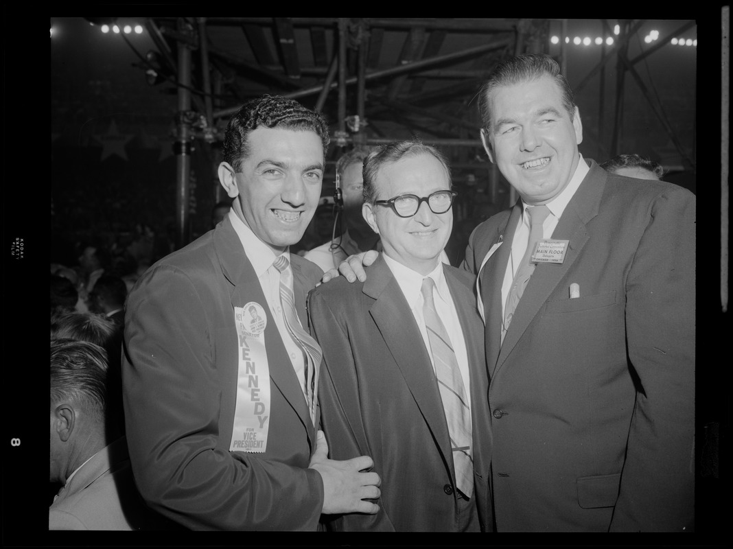 JFK supporters on convention floor in Chicago - Digital Commonwealth