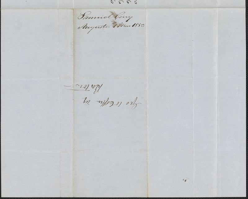 Samuel Cony to George Coffinn, 1 March 1850 - Digital Commonwealth