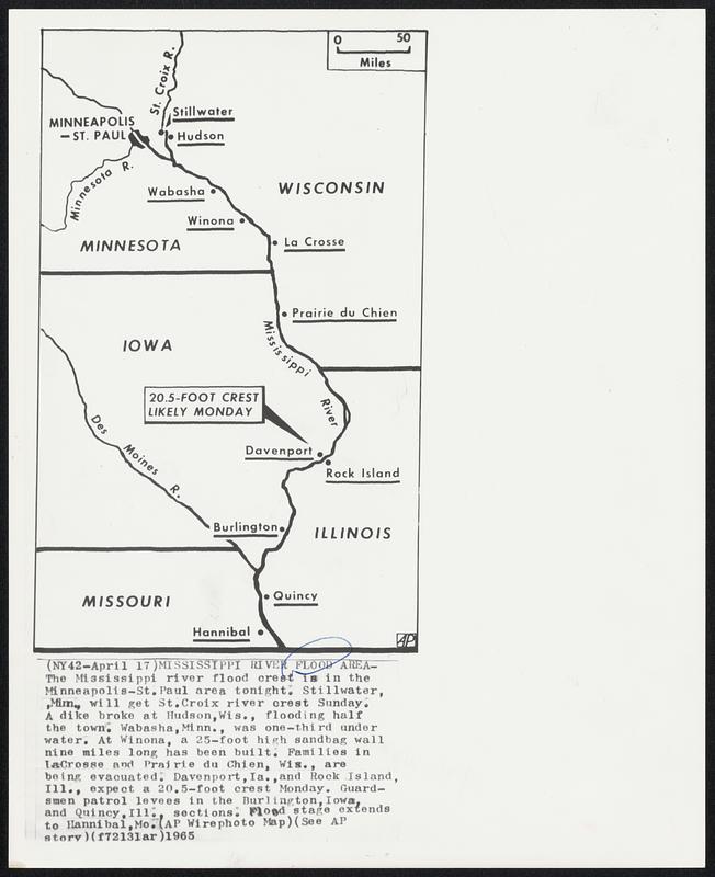 Mississippi River Flood Area-The Mississippi river flood crest in the ...