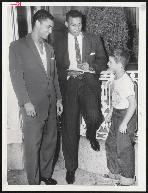 Autograph Hunter Jeff Stone, 12, of Dorchester, corners Senators Ossie ...